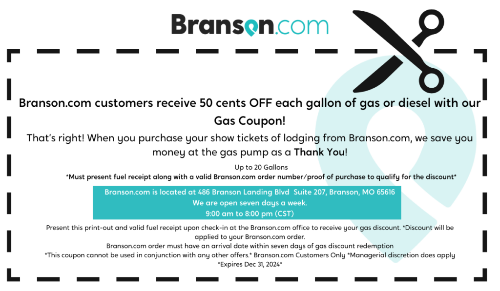 Branson.com Gas Discount / Save on Gas with Branson.com